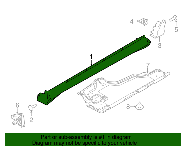 2011-2014 Ford Edge Rocker Molding DT4Z78101A05AA | QuirkParts