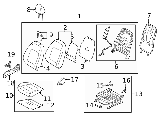 88260-K2010-XDB - Seat Cushion Cover 2020-2021 Hyundai Venue ...