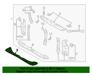 2018-2021 Subaru Crosstrek OEM NEW 2018-2019 Subaru Crosstrek Lower Tie ...