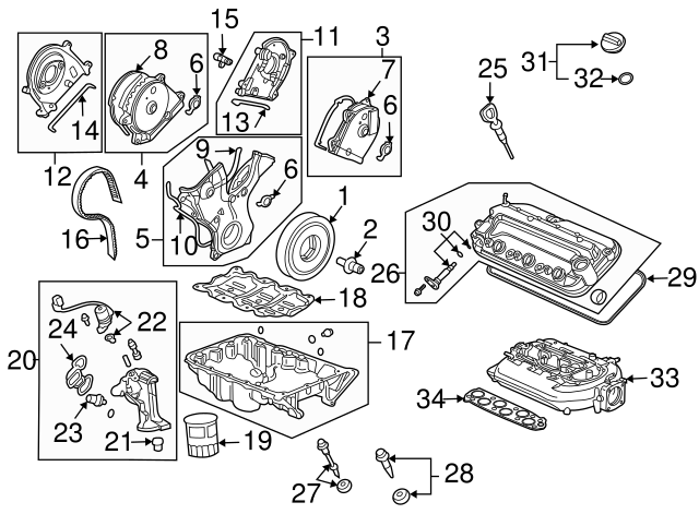 1998-2014 Honda Oil Filter Housing Gasket 15825-P8A-A01 | Honda Parts Hub