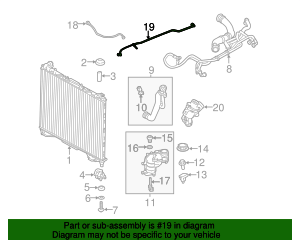 Genuine OEM Hose - Radiator to ENG. Vent Elbow Part# lr146301 Fits 2013 ...