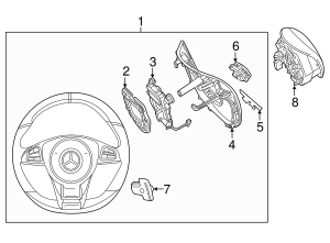 000-545-39-68 - Steering Wheel Transmission Shift Control Switch 2014 ...