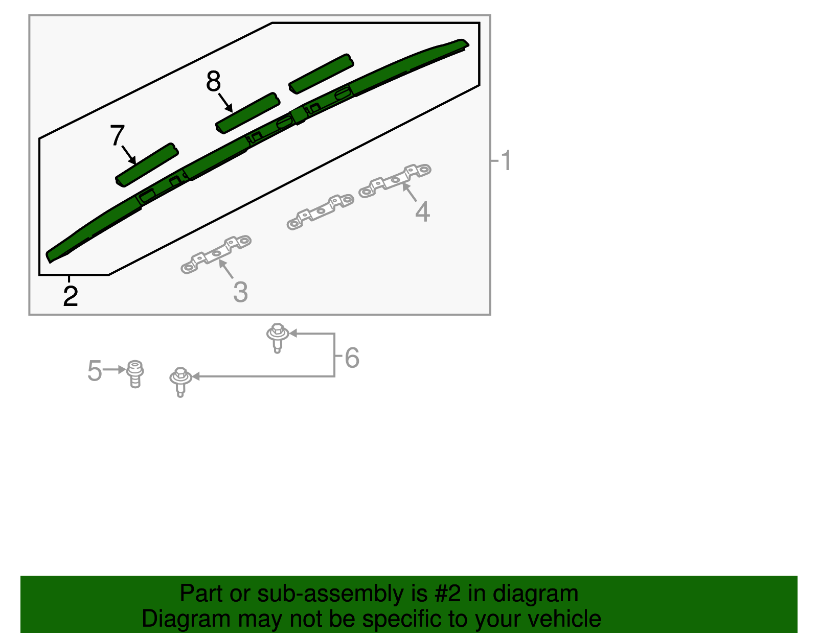 2015-2024 Nissan Murano Roof Rail 73823-5AA1B | Sullivan Brothers Nissan