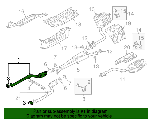 2017-2021 Genesis Catalytic Converter 28601-D2320 | OEM Parts Online