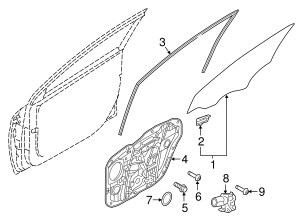 2017-2020 Hyundai Elantra Door Glass 82420-F3030 | OEM Parts Online