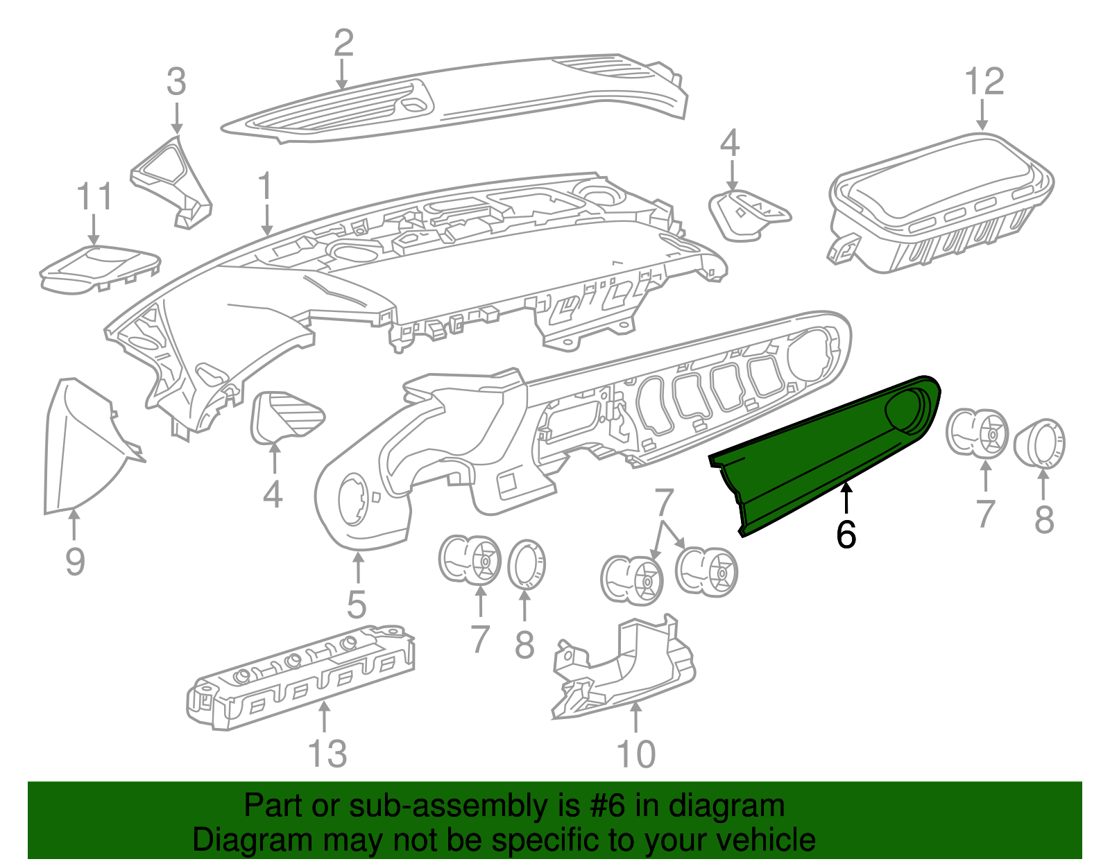 2018-2024 Chevrolet Camaro Carbon Fiber Passenger Side Instrument Panel ...