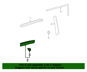 2010-2014 Lexus GX460 Door Molding 75076-60081-B0 | AutoNationParts.com