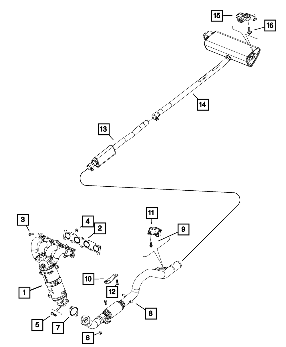 68303206AA - Exhaust Resonator And Pipe - 2015-2023 Mopar | Alfa Romeo ...