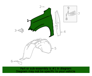 2021-2024 GMC Front Passenger Side Fender 84384209 GM | GMPartsDirect.com