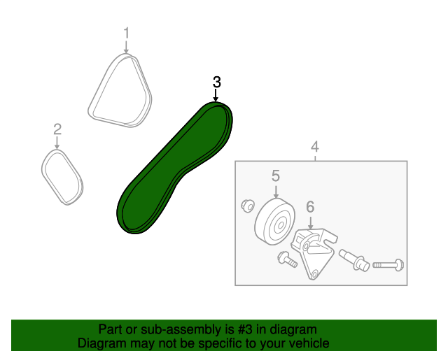 97713-1C200 - AC Belt 2006-2011 Kia | Kia.Parts Store
