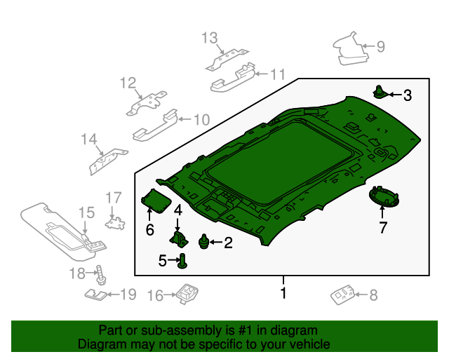 Genuine Headliner for 2018-2020 Land Rover Range Rover Velar | Land ...