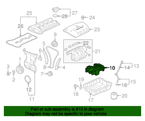 2008-2024 Mitsubishi Oil Pump 12420W020P | MitsubishiParts.com