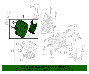 89300-S9501ONM - Seat Back Assembly 2021-2022 Kia Telluride | Kia.Parts ...