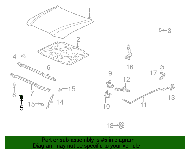 1996-2007 Toyota Insulator Bumper 53384-35010 | Toyota Parts Center