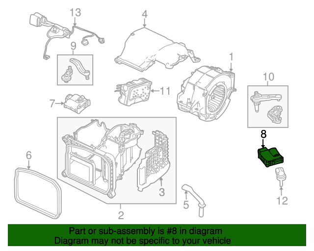4F0-820-511-A - HVAC Air Inlet Door Actuator 2005-2015 Audi ...