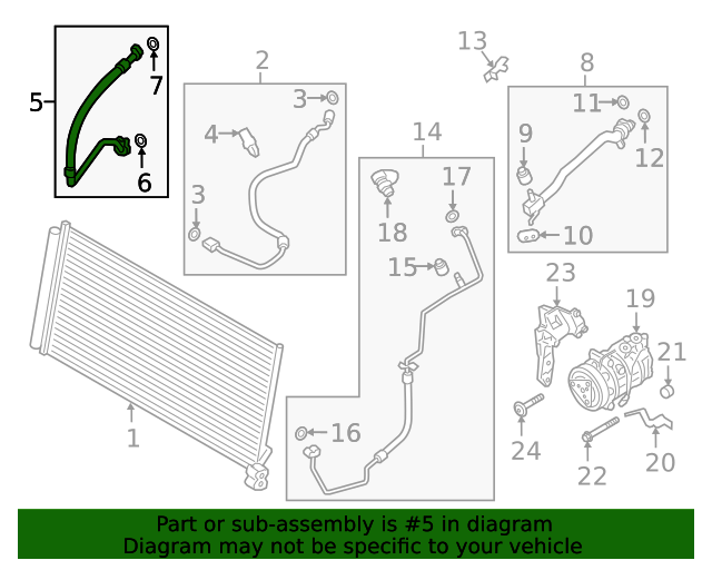 2018-2023 Porsche Panamera Front Suction Line 971-260-758-S | Porsche Marin