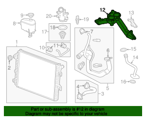 2011-2016 GM Engine Coolant Thermostat Housing 12642720 GM ...