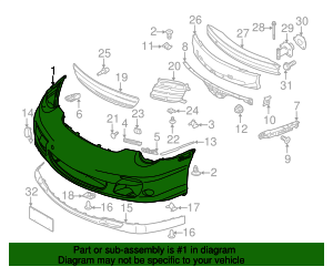 2010-2013 Porsche 911 Bumper Cover 997-505-191-06 | OEM Parts Online