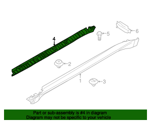 51-77-8-056-470 - Rocker Panel Molding Reinforcement 2015-2019 BMW X6 ...