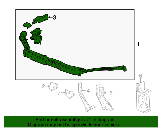 2012-2020 Chevrolet Sonic Front End Upper Tie Bar Assembly with ...