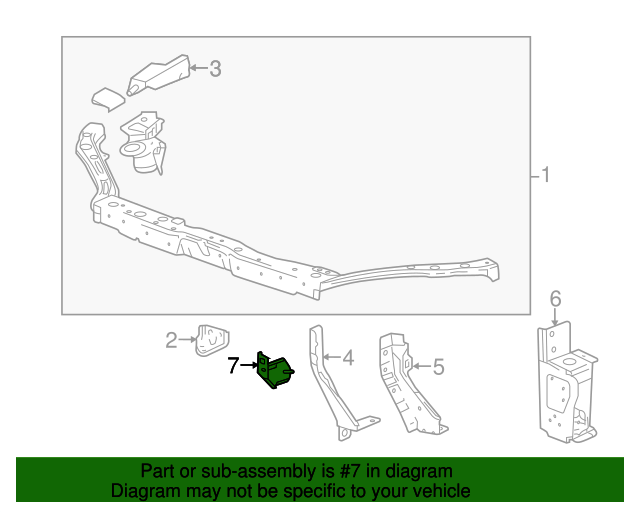 2012-2020 Chevrolet Sonic Headlamp Assembly Bracket - Passenger Side ...