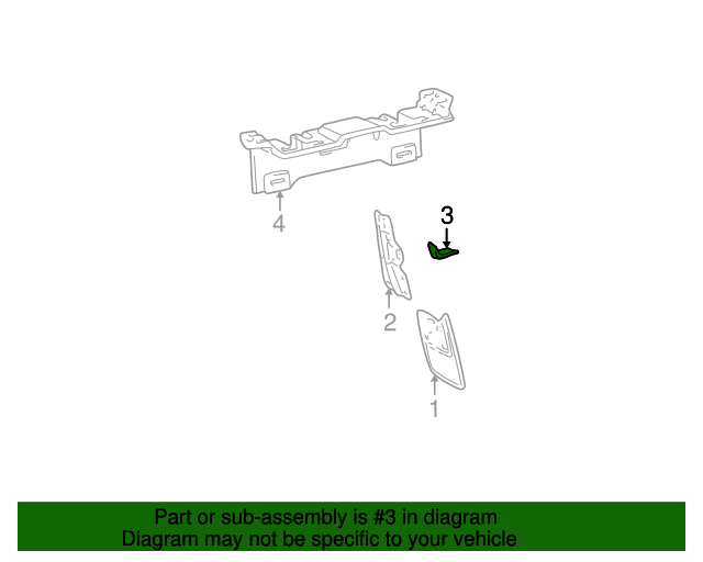 76647-04040 - Mud Flap Bracket (Right, Rear) - 1995-2004 Toyota Tacoma ...