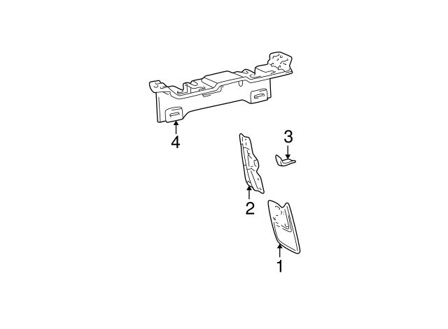 76647-04040 - Mud Flap Bracket (Right, Rear) - 1995-2004 Toyota Tacoma ...