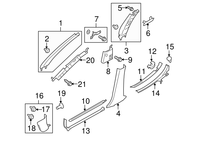 2006-2009 Subaru OEM NEW 06-2009 Subaru Legacy Outback Trim Panel ...