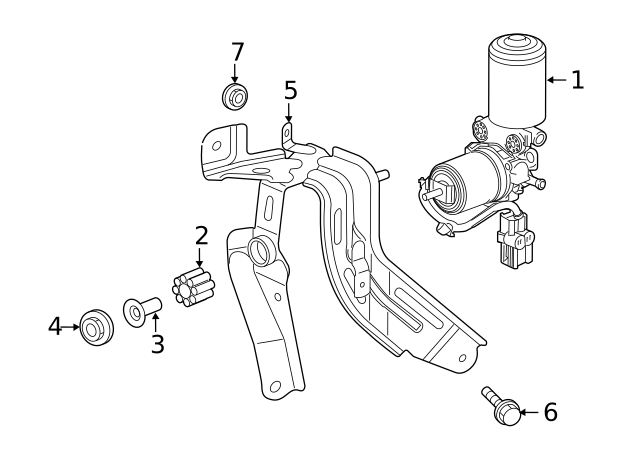 44590-42150 - Mount Bracket - 2019-2023 Toyota RAV4 | OEM Genuine ...