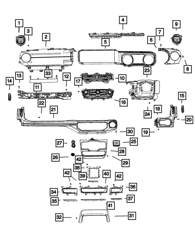 2024 Jeep Wrangler Display With Bezel Center Stack 68607671AC | My ...