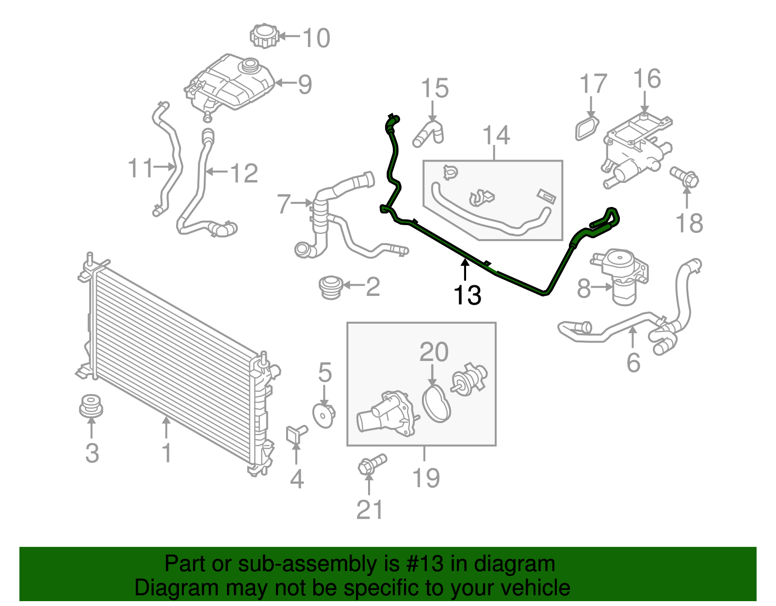 9T1Z-8K012-A - Connector Hose 2010-2013 Ford Transit Connect | Big 3 ...