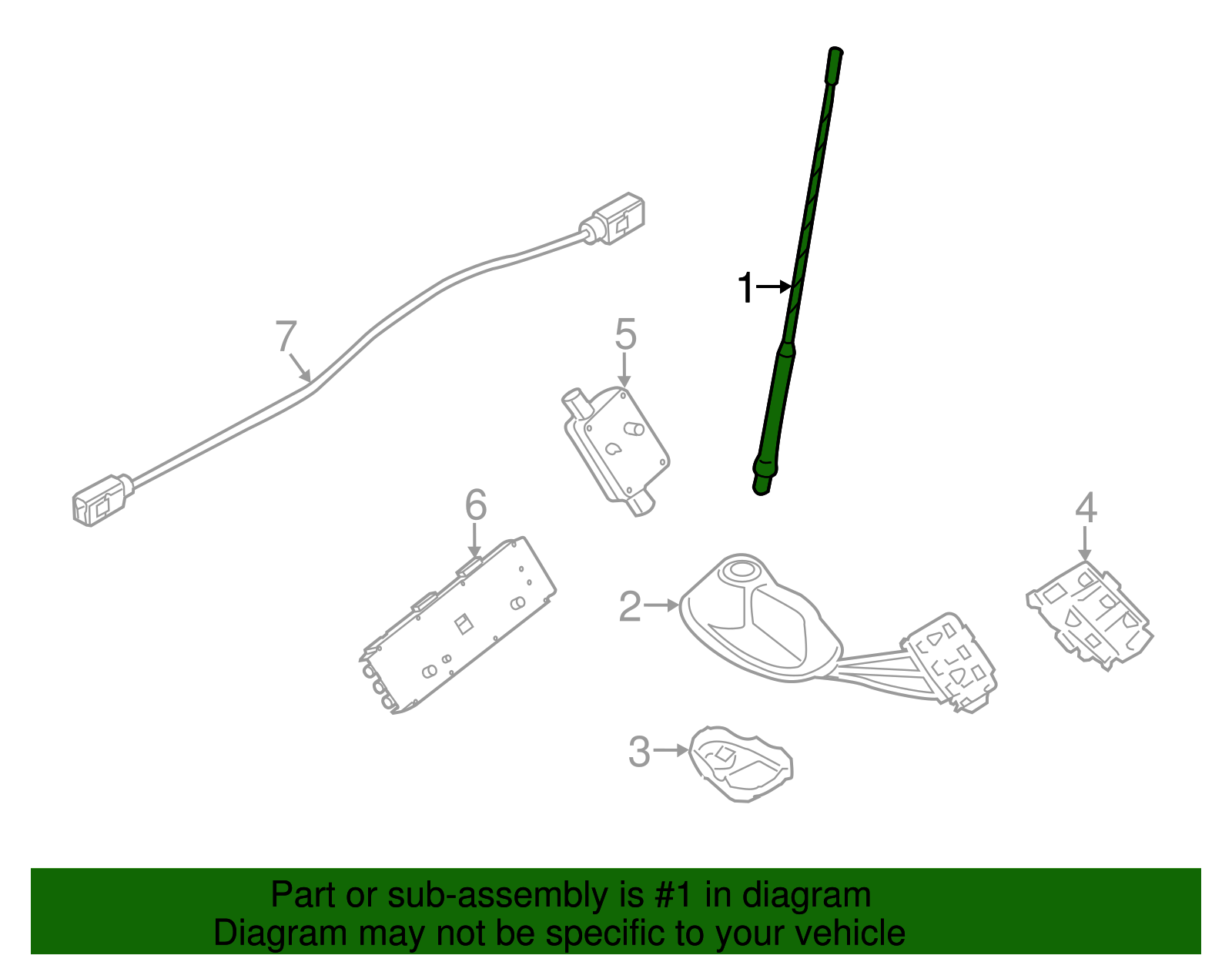 65-20-9-803-852 - Antenna rod 2011-2016 Mini | AutoNation Parts