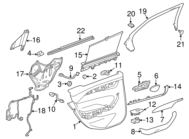 84168055 GM Rear Passenger Side Door Window Inner Sealing Strip | GM ...
