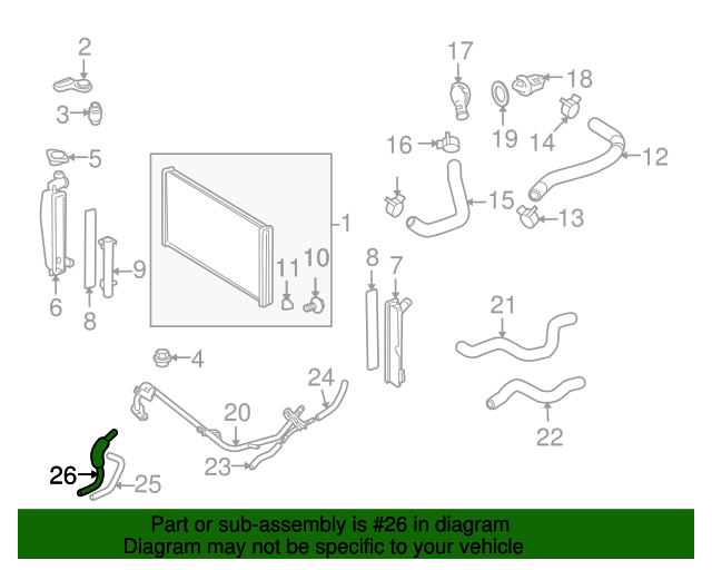 2000-2006 Toyota By-Pass Hose 16264-0D050 | Toyota Parts Center