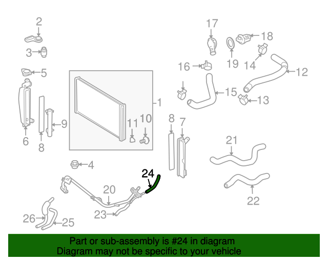 2003-2008 Toyota Vacuum Hose 44773-12710 | Toyota Parts Center