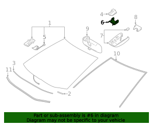 2019-2022 Toyota Lane Departure System Camera Bracket 86464-08010 ...