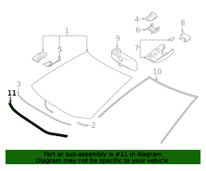 2021-2024 Toyota Corolla Windshield Molding 56153-12030 | OEM Parts Online