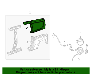 2015-2022 Ram ProMaster City Upper Side Panel - Driver's Side (LH ...