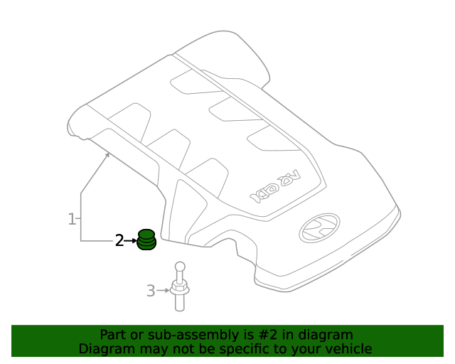 Genuine Engine Cover Insulator for 2012-2022 Hyundai | Part# 29244 ...