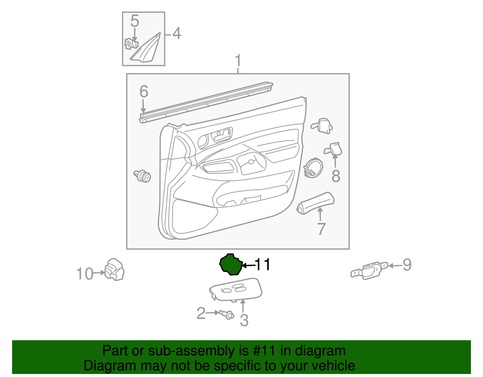 1997-2011 Toyota Lock Switch 84930-AA020 | Toyota Parts Center