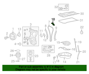 13566-0V011 - Engine Timing Chain Guide - 2010-2019 Toyota | OEM ...