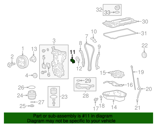 2009-2019 Toyota Engine Timing Chain Tensioner 13540-0V031 | Toyota ...