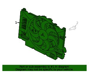 Genuine OEM Fan Assembly Part# T2H45980 Fits 2016-2024 Jaguar: Up To 35 ...