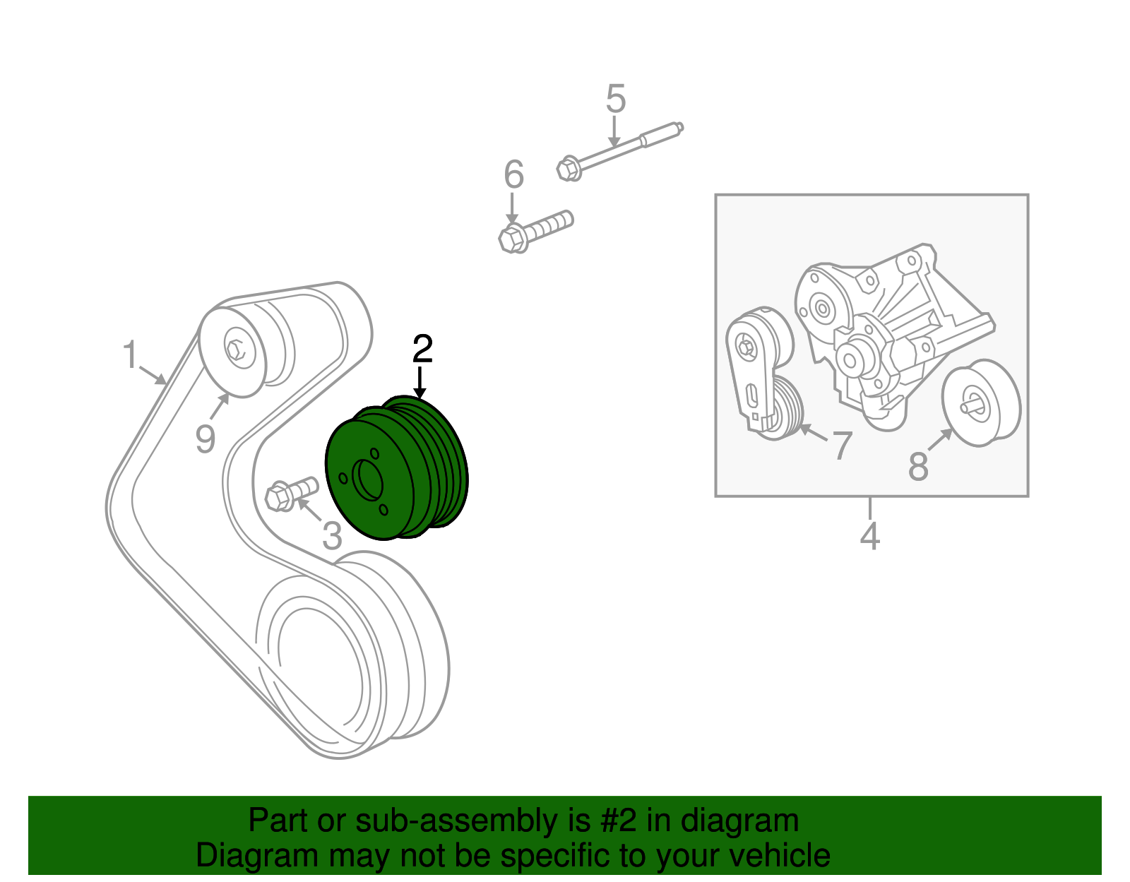 2010-2023 Land Rover Pulley LR011325 | OEM Parts Online