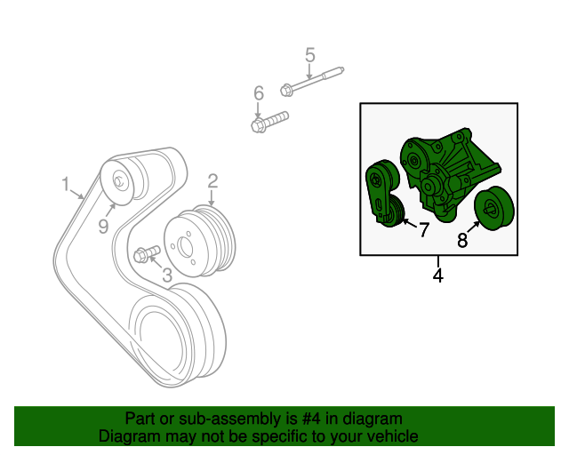 2010-2022 Land Rover Belt Tensioner Bracket LR035556 | OEM Parts Online