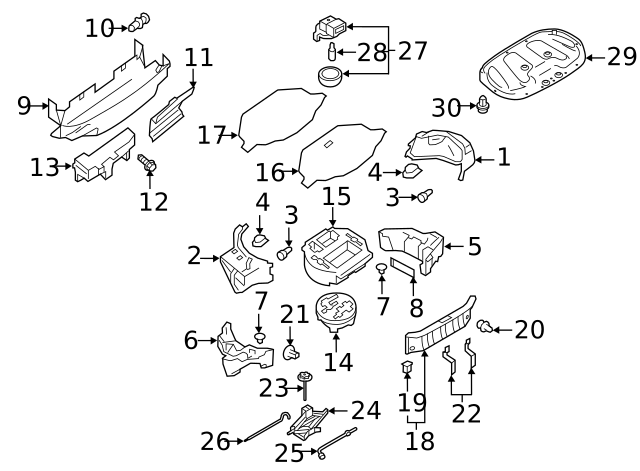 2010-2020 Nissan 370Z Spare Tire Panel 84960-1ET2A | TascaParts.com