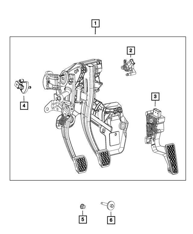 MOPAR BRAKE AND CLUTCH PEDAL - 68334927AD - 68334927AD | Mopar Online Parts