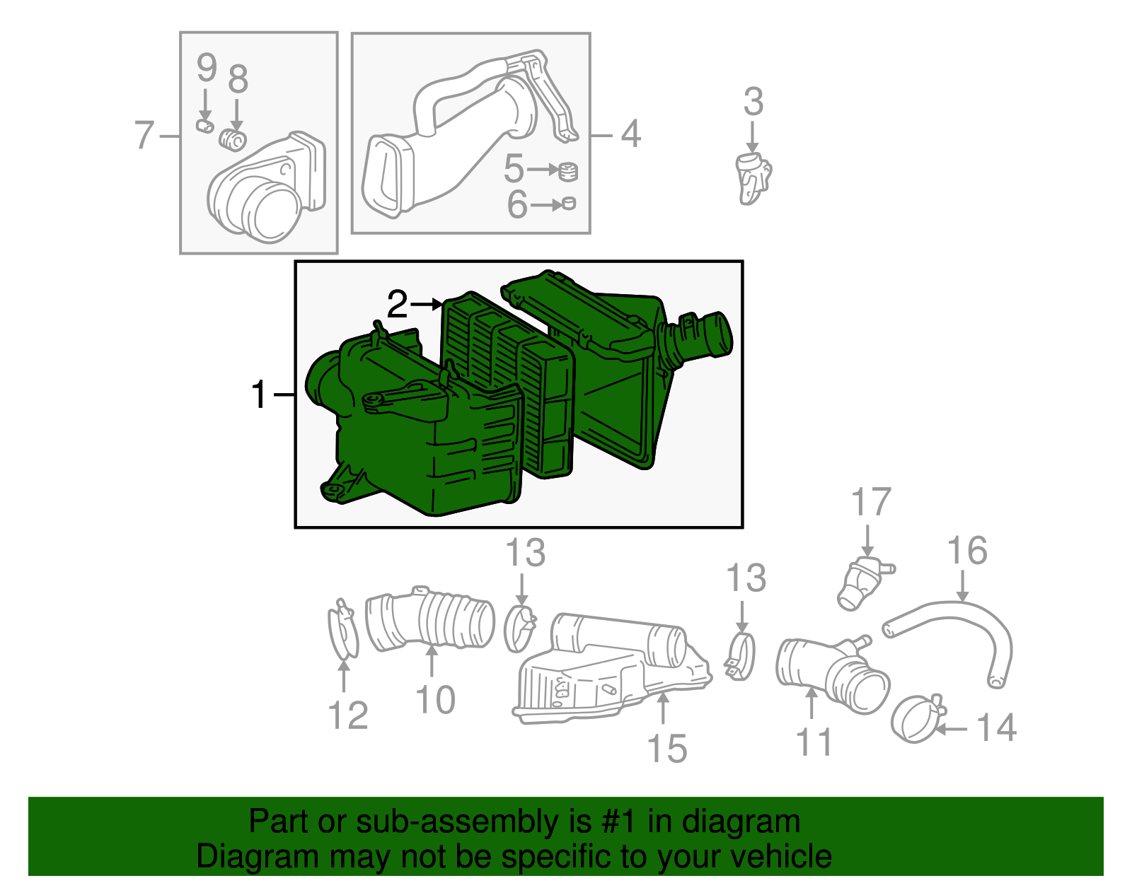 1999-2002 Toyota 4Runner Air Cleaner Assembly 17700-62100 | OEM Parts ...