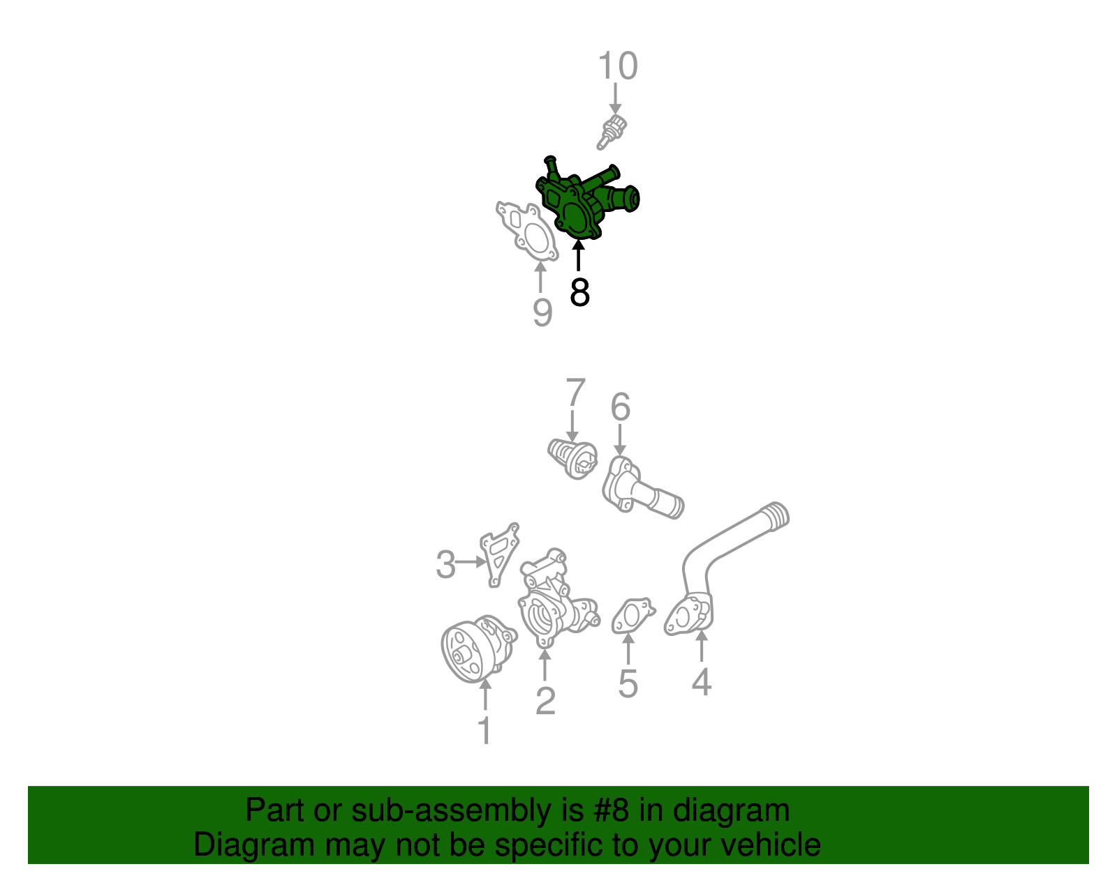 2005-2019 Nissan Frontier Water Outlet 11060-EA005 | Kline Nissan