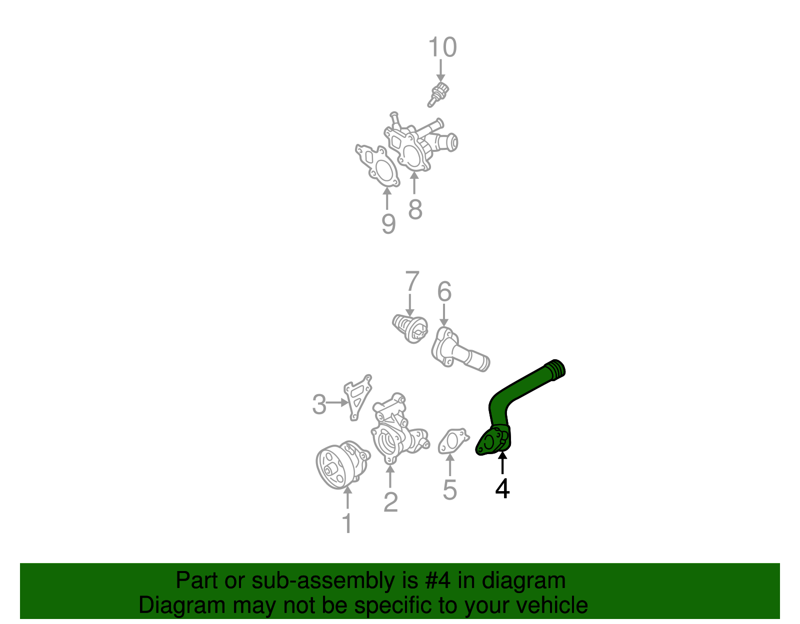 21022-EA00A - Engine Coolant Pipe 2005-2019 Nissan Frontier ...